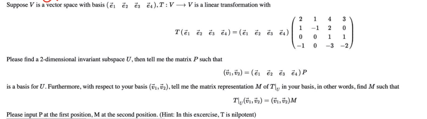 Solved Suppose V is a vector space with basis (ēi ēr ēzēt), | Chegg.com