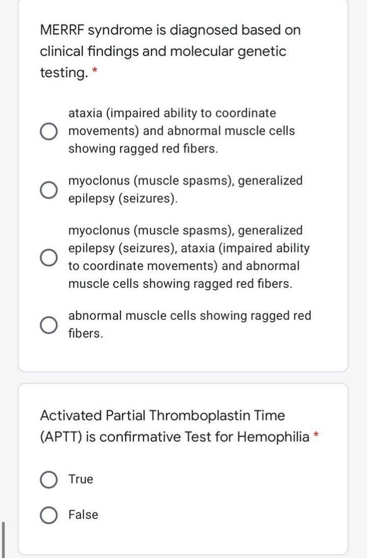 Solved MERRF syndrome is diagnosed based on clinical | Chegg.com