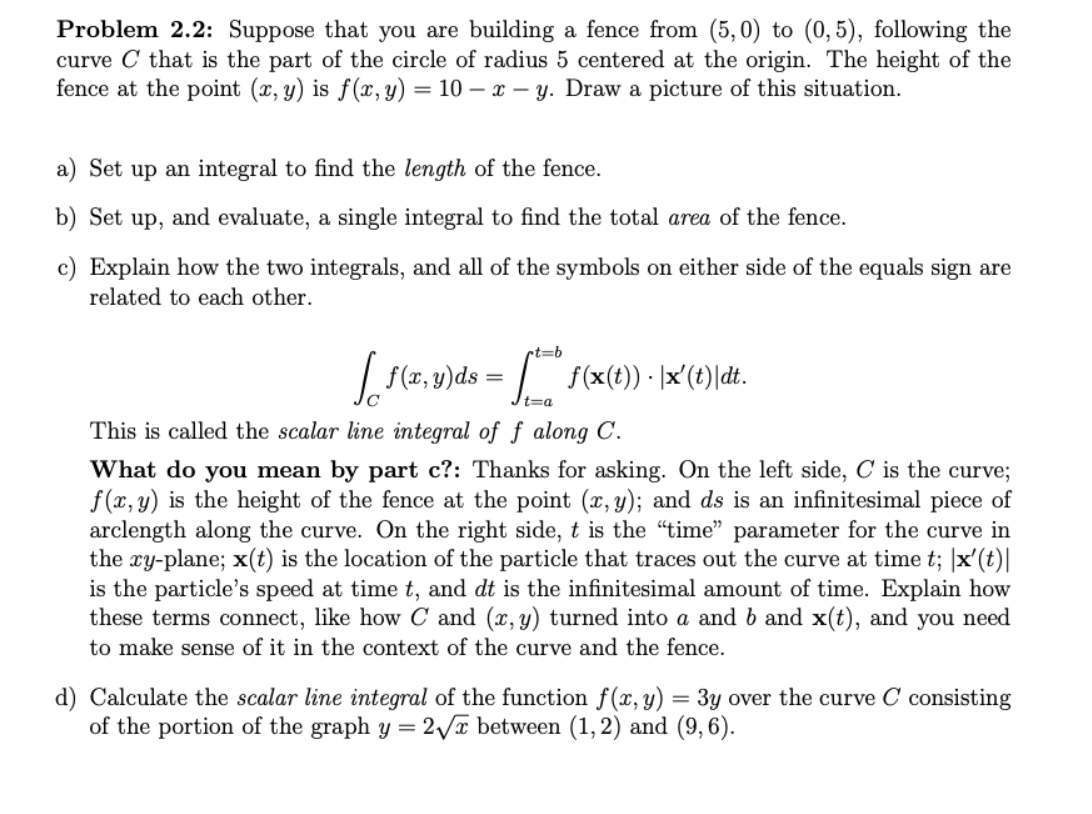 Solved Problem 2.2: Suppose that you are building a fence | Chegg.com