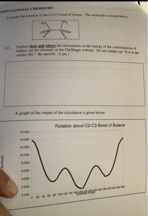 Solved MPUTATIONAL CHEMISTRY the rotation of the C2-C3 bond | Chegg.com