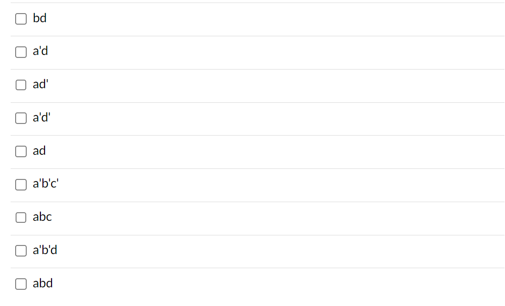 Solved 2. Minimize the following sum of products: | Chegg.com