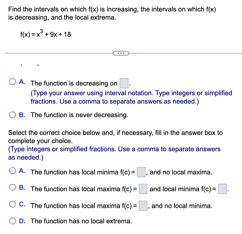 Solved Find the intervals on which f(x) is increasing, the | Chegg.com