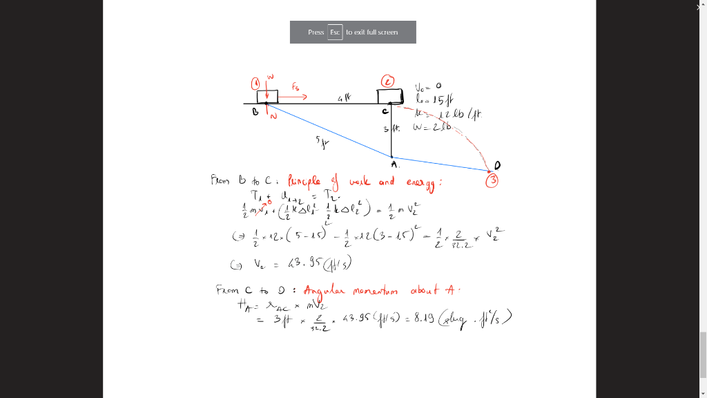 Solved Q5. The elastic cord has an unstretched length | Chegg.com