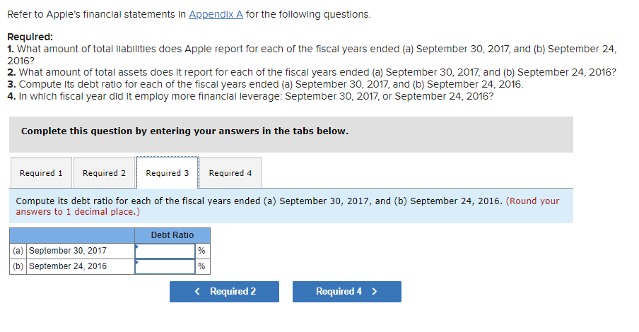 Solved Refer to Apple's financial statements in Appendix A | Chegg.com