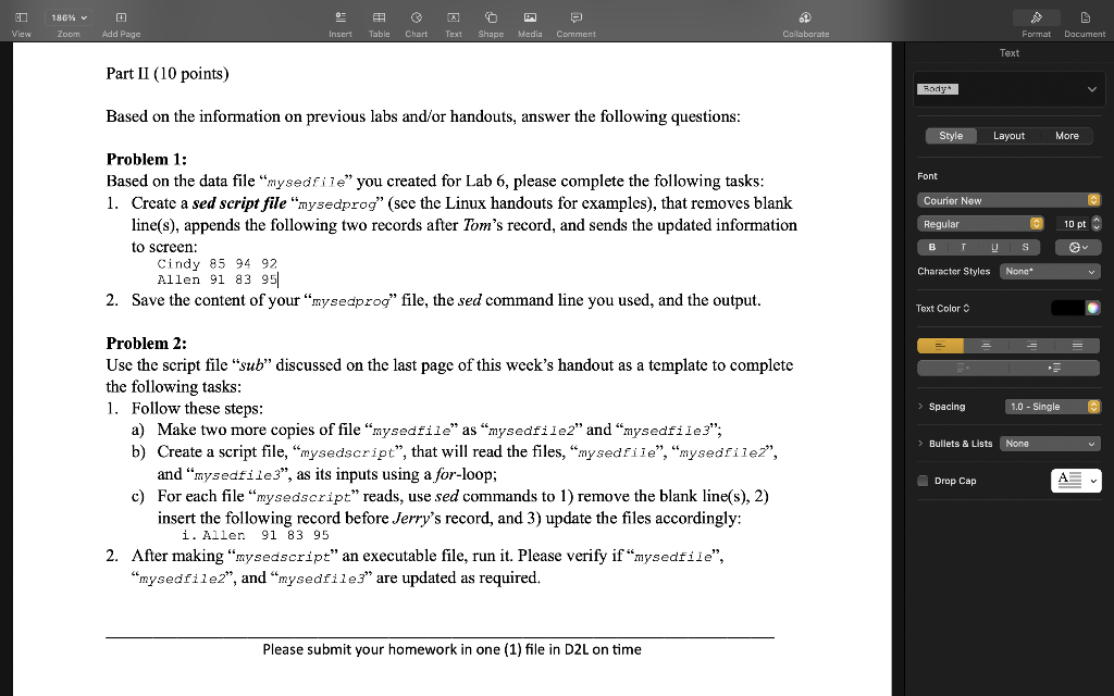 Solved View 186% Zoom Add Page @ P Insert Table Chart Text | Chegg.com