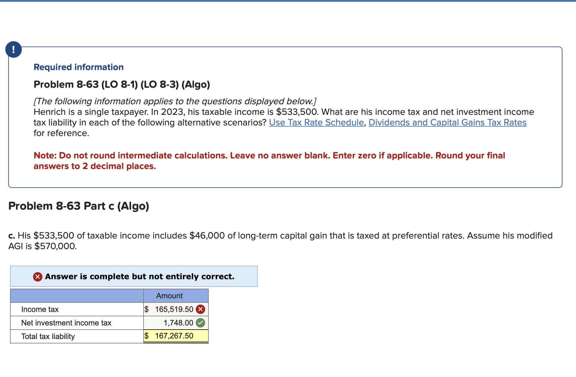 Solved Required information Problem 8-63 (LO 8-1) (LO 8-3) | Chegg.com