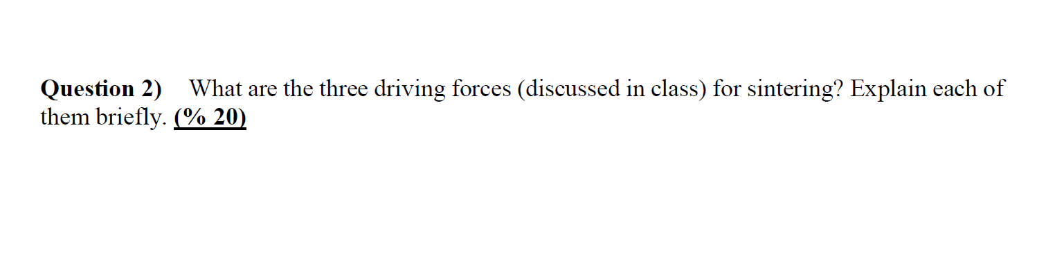 Solved Question 2) What are the three driving forces | Chegg.com