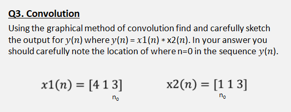 Solved Q3. ﻿ConvolutionUsing the graphical method of | Chegg.com