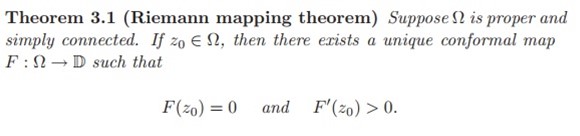 Solved Theorem 3.1 (Riemann mapping theorem) Suppose Ω is | Chegg.com