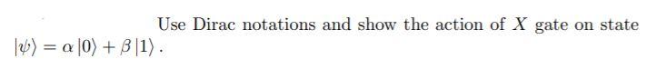 Solved Use Dirac notations and show the action of X gate on | Chegg.com