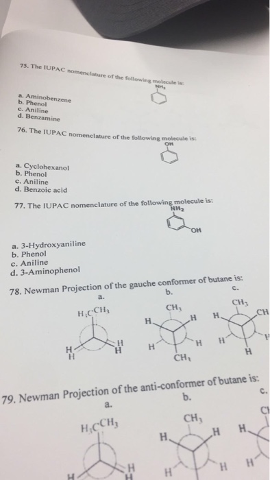 Solved The IUPAC nomenclature of the following molecule is | Chegg.com