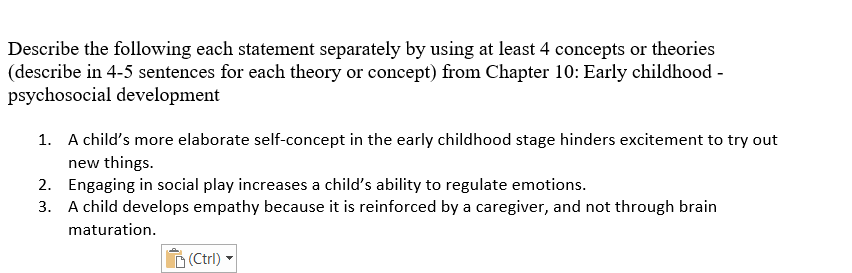 Solved Describe the following each statement separately by | Chegg.com