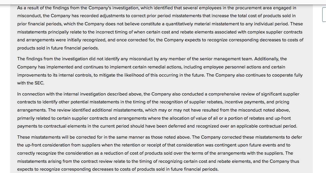 The Kraft Heinz Co. case was discussed in the | Chegg.com