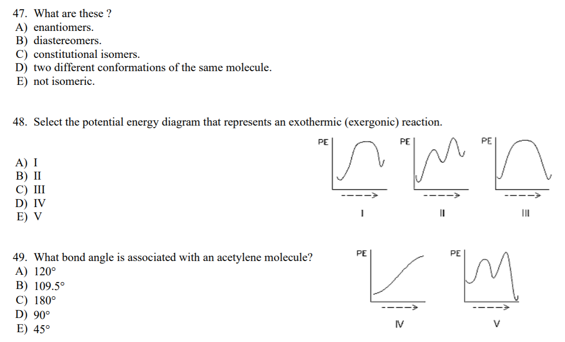 Solved CH3 44. Which of the following is a meso compound? A) | Chegg.com