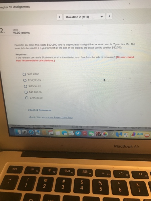 Solved apter 10 Assignment Question 2 (of 4) 10.00 points | Chegg.com