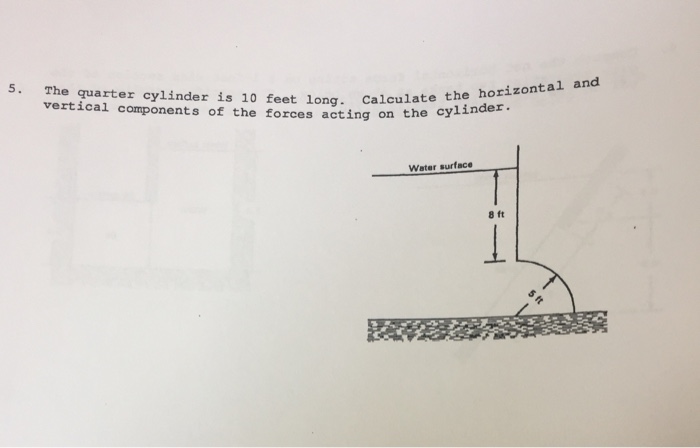 Solved The quarter cylinder is 10 feet long. Calculate the | Chegg.com