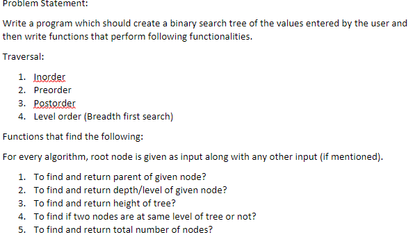 Solved Problem Statement: Write a program which should | Chegg.com