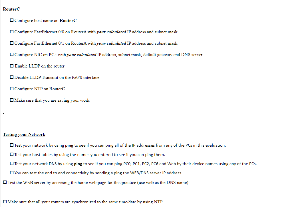 Solved Where applicable, configure the routers and PC's with | Chegg.com