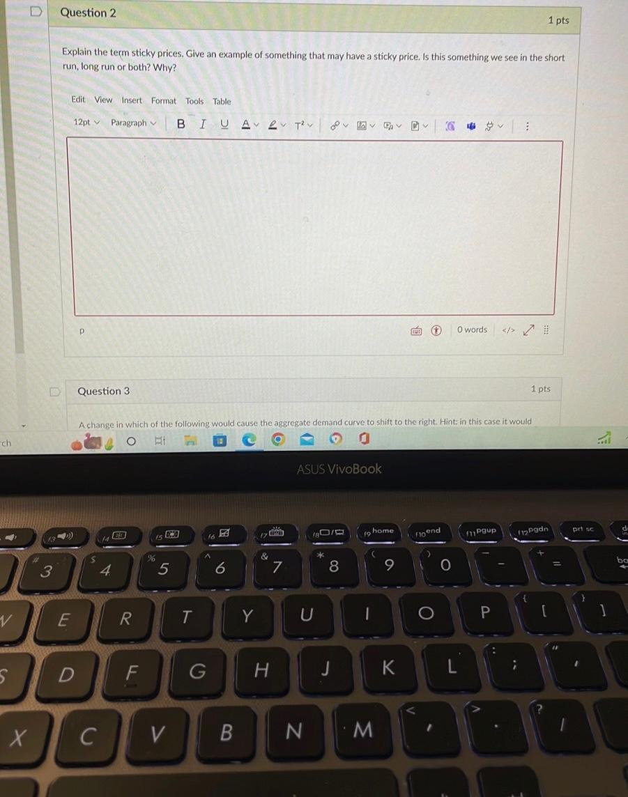 Solved Explain the term sticky prices, Give an example of | Chegg.com