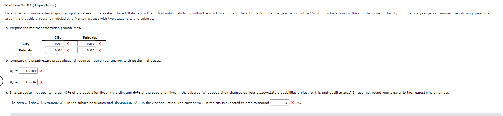 Solved Problem 16-07 (Algorithmic) Data collected from | Chegg.com