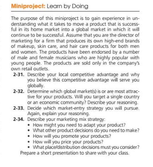 Solved Miniproject: Learn by Doing The purpose of this | Chegg.com