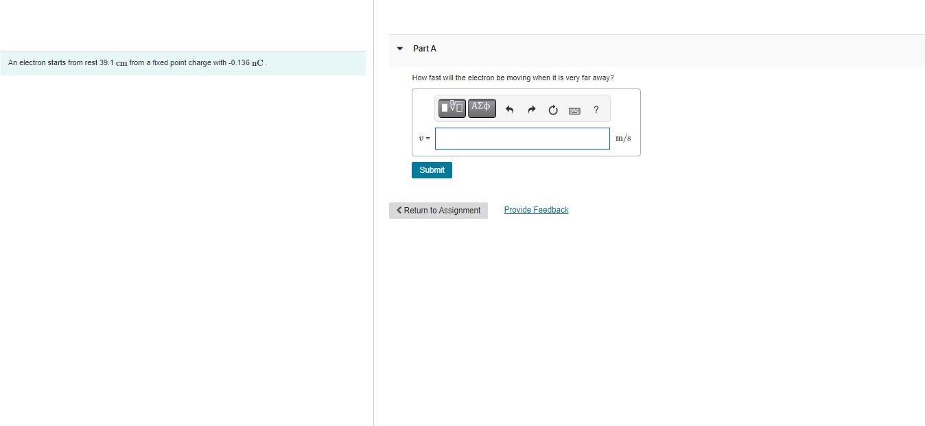 Solved An electron starts from rest 39.1 cm from a fixed | Chegg.com