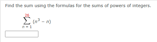 Find the sum using the formulas for the sums of | Chegg.com