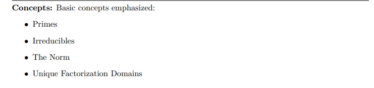 Solved Concepts: Basic concepts emphasized: - Primes - | Chegg.com