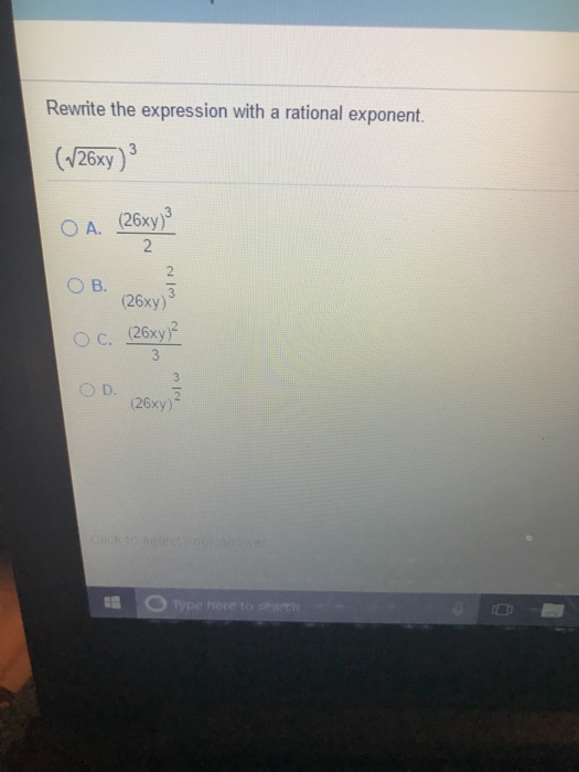 Solved Rewrite the expression with a rational exponent. | Chegg.com