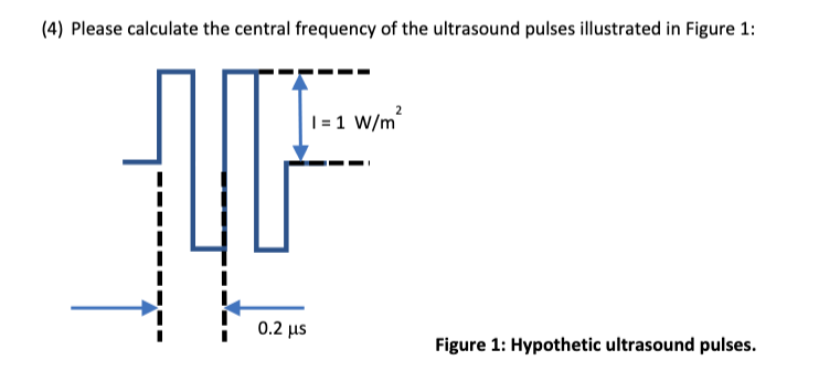 Solved (4) Please calculate the central frequency of the | Chegg.com