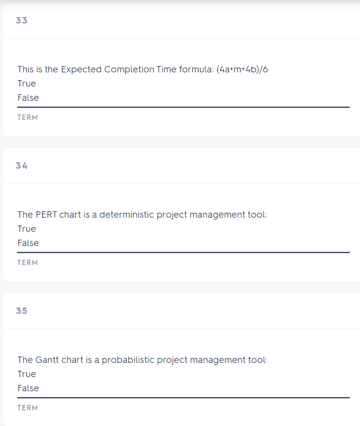 Solved This is the Expected Completion Time formula: | Chegg.com