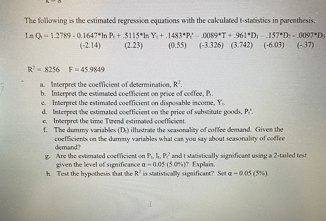 Problem #1 An economic consulting firm was hired by a | Chegg.com