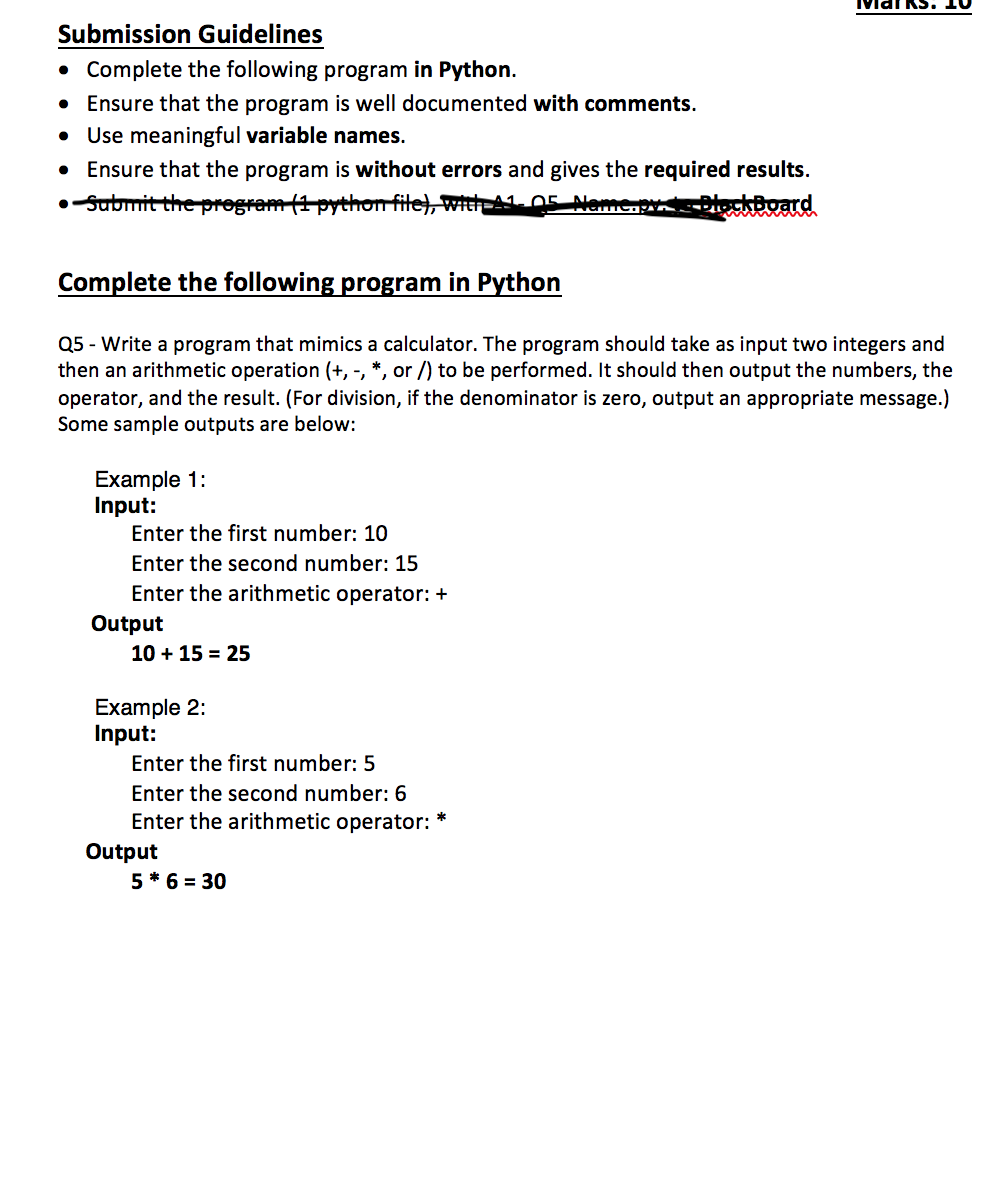 Solved Submission Guidelines • Complete The Following 