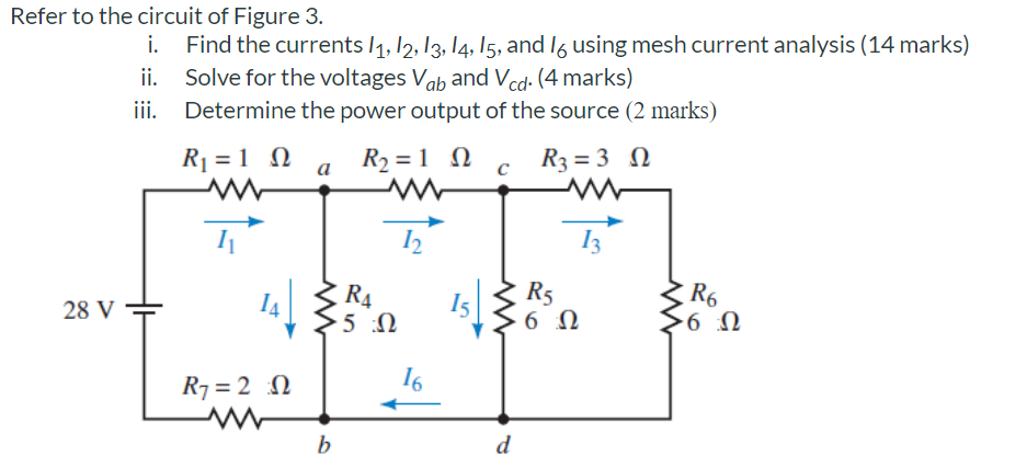 Solved Refer to the circuit of Figure 3. i. Find the | Chegg.com
