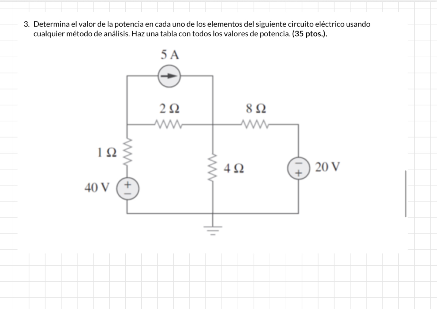 Solved 3. ﻿Determina el valor de la potencia en cada uno de | Chegg.com