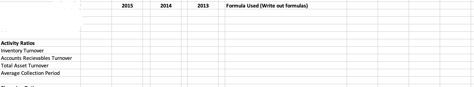 Solved Activity Ratios . Inventory Turnover • Accounts | Chegg.com