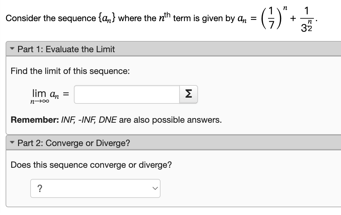 Solved Consider the sequence {an} where the nth term is | Chegg.com