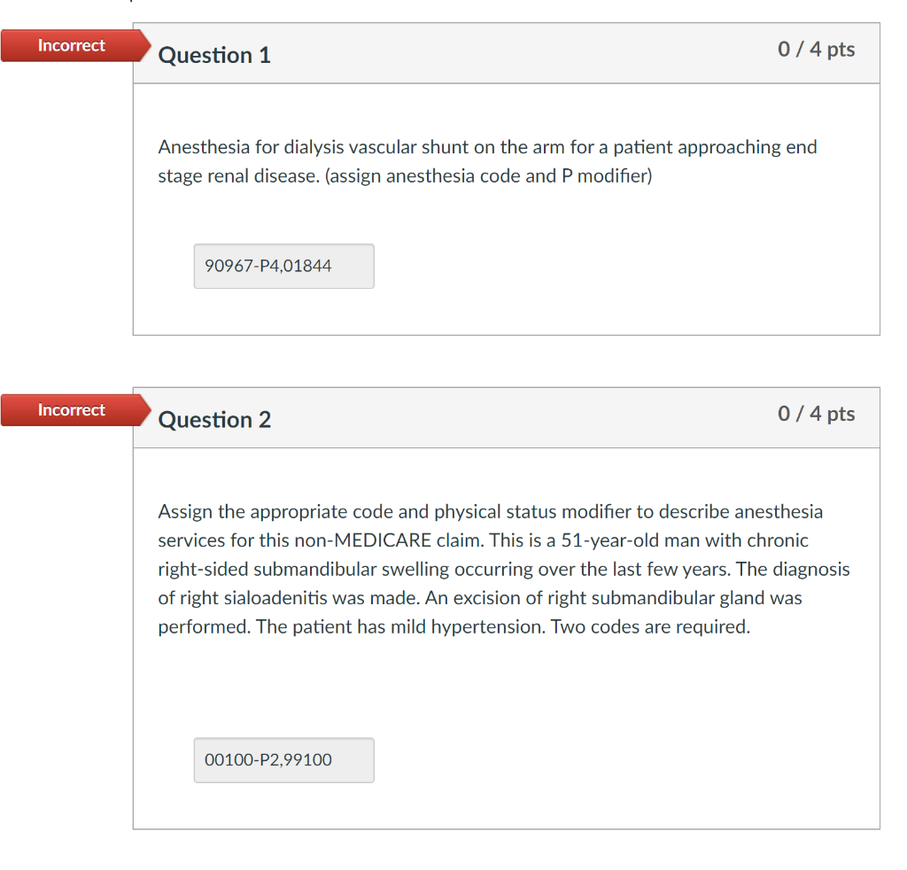 Solved Anesthesia for dialysis vascular shunt on the arm for | Chegg.com