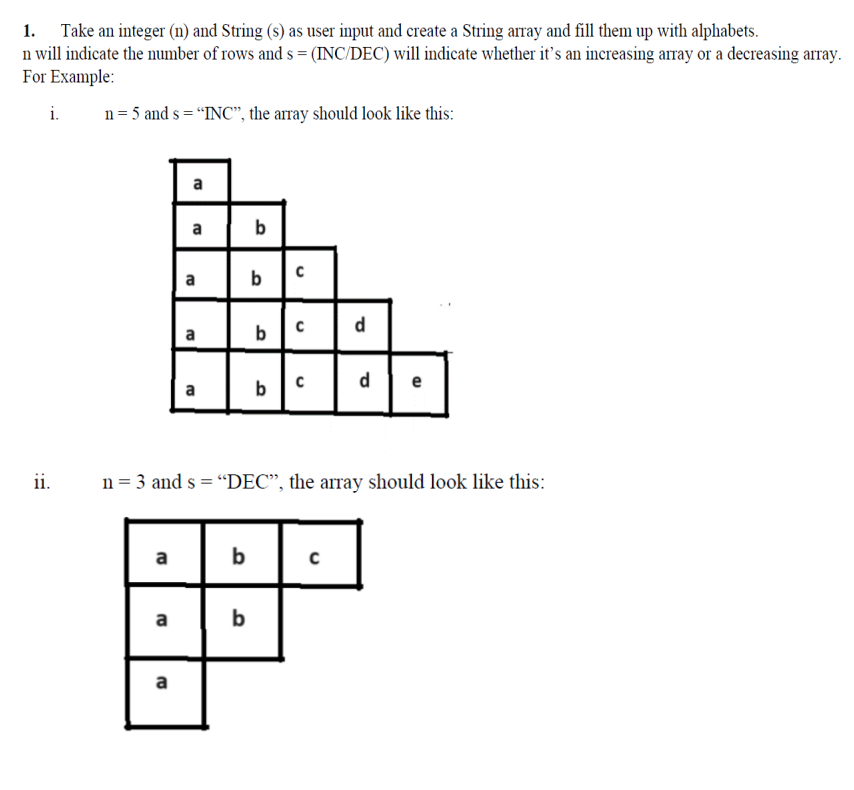 Solved Take an integer (n) ﻿and String (s) ﻿as user input | Chegg.com