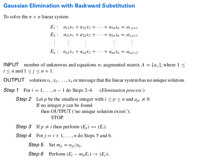 Gaussian Elimination with Backward Substitution To | Chegg.com
