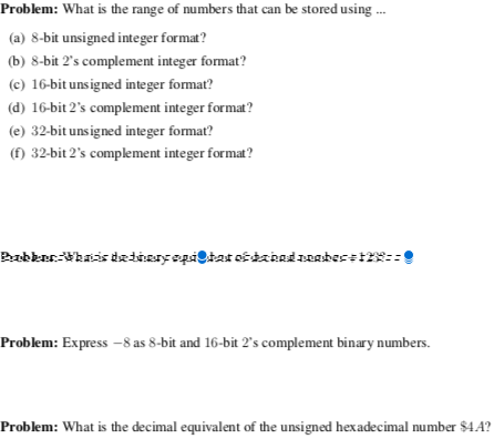 Solved Problem: What is the range of numbers that can be | Chegg.com