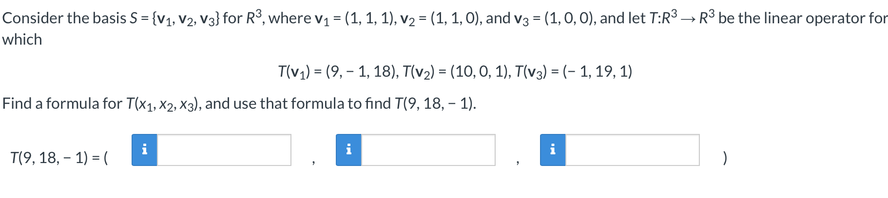 Solved Consider the basis S={v1,v2,v3} for R3, where | Chegg.com