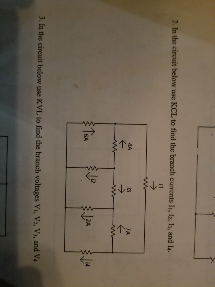 Solved 2. In the circuit below use KCL to find the branch | Chegg.com