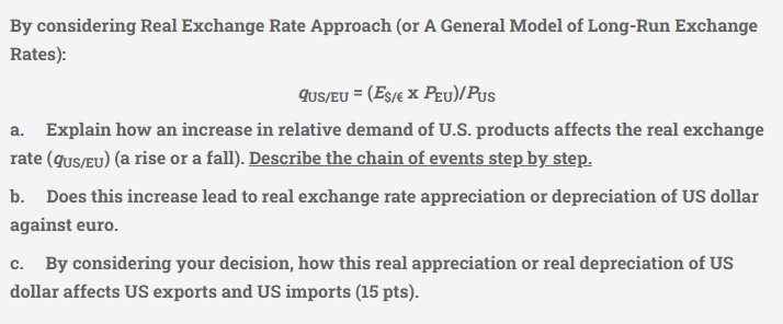 Solved By considering Real Exchange Rate Approach (or A | Chegg.com