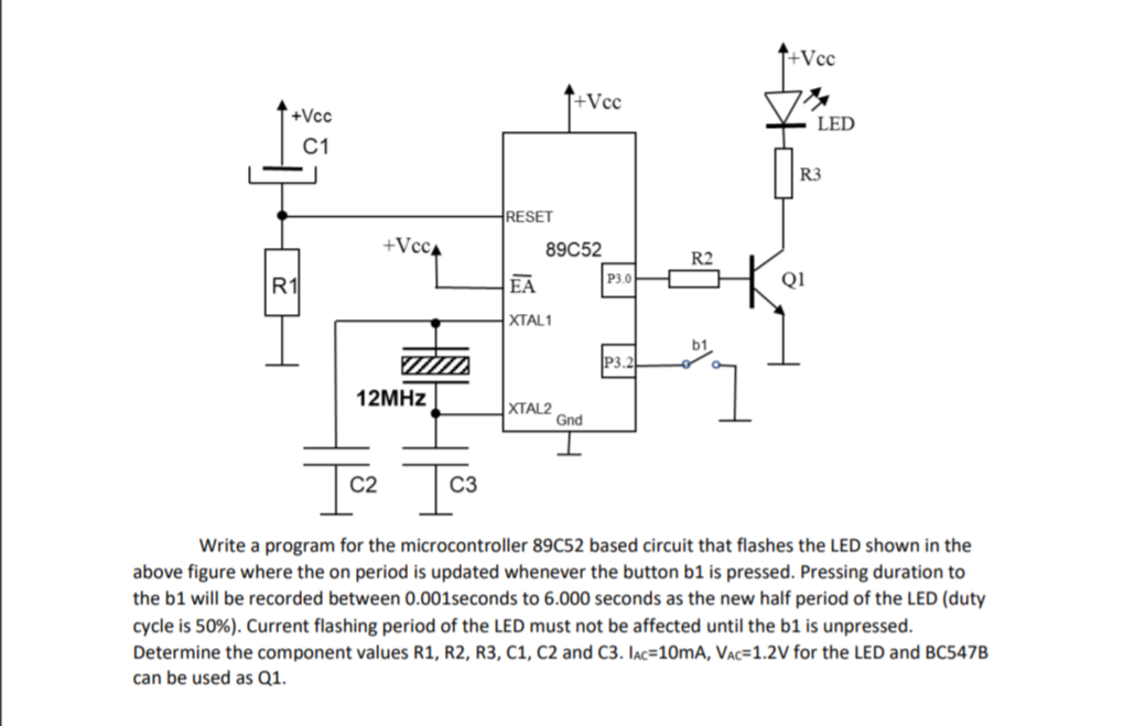 RESET 89052 +Vcca XTAL1 12MHz XTAL2 Gnd Write a | Chegg.com