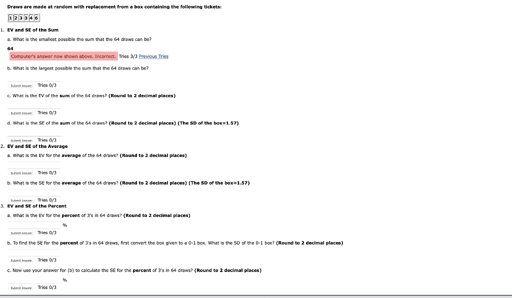 Solved Draws are made at random with replacement from a box | Chegg.com