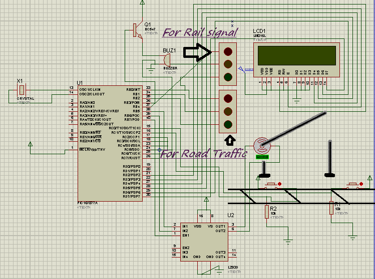 Solved automatic railway gate control by pic16f877a | Chegg.com