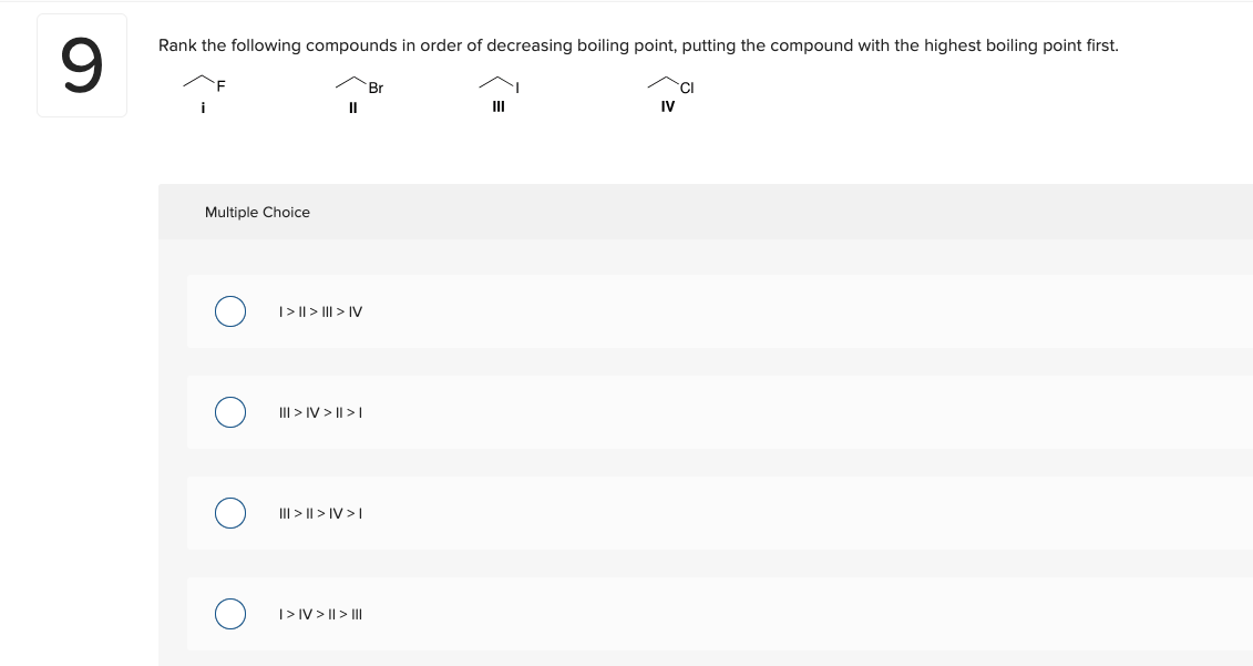 Solved Rank the following compounds in order of decreasing | Chegg.com