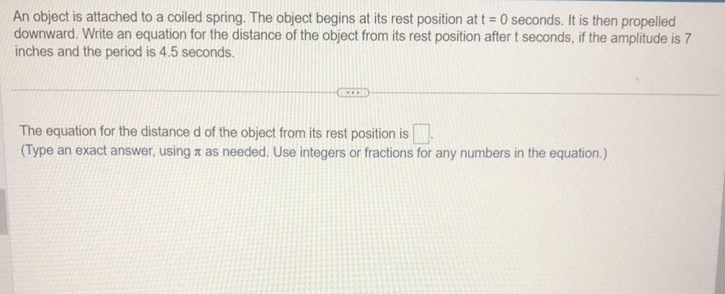 Solved An object is attached to a coiled spring. The object | Chegg.com