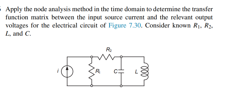 Solved Apply the node analysis method in the time domain to | Chegg.com
